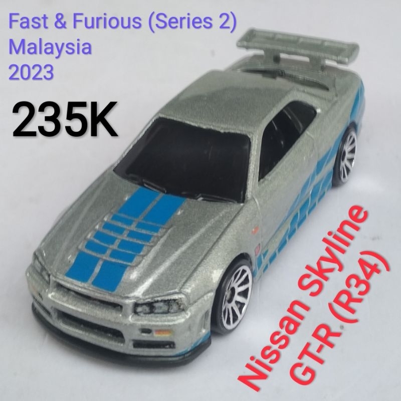 Jual Hot Wheels FF Fast and Furious Series 2 Nissan Skyline GTR R34 ...