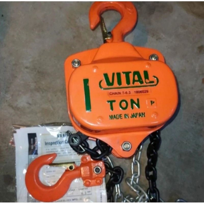 Jual Chain Block Vital 1 Ton × 3 Meter / Takel Manual 1Ton×3M Vital ...