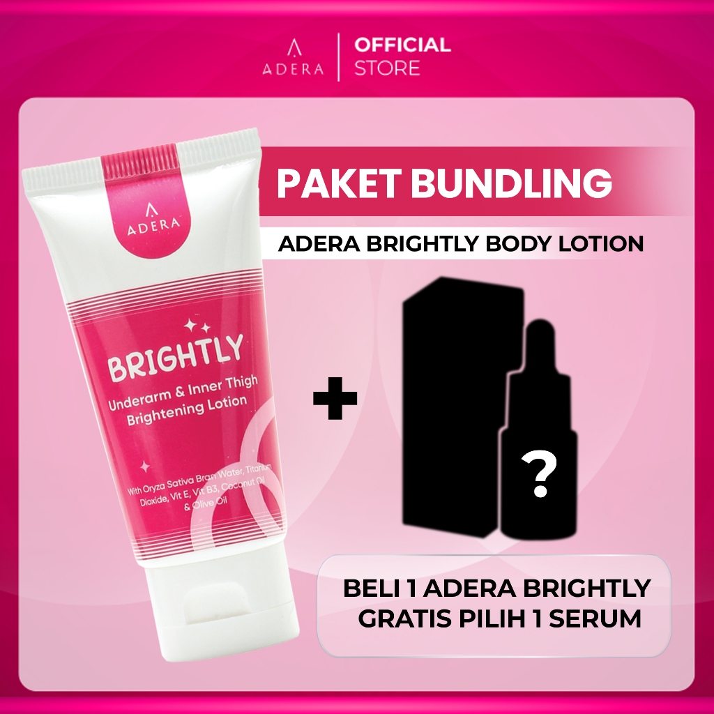 Jual Beli 1 Brightly Lotion GRATIS 2 Serum Adera Putih Cerah Ketiak ...
