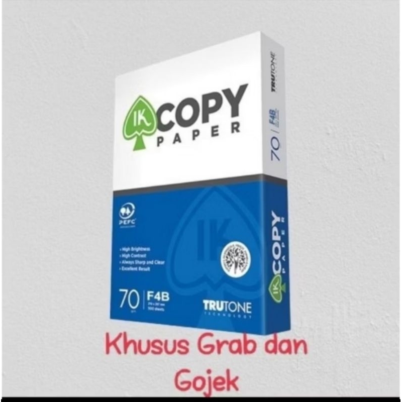Jual Kertas HVS F4 Folio 70 gr Ik Copypaper / 1 Dus (Grab/Gojek) | Shopee Indonesia