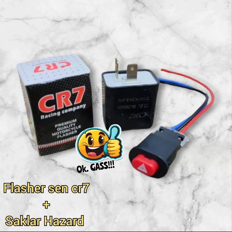 Jual Flasher Sen CR7 Flaser Sein CR7 Flasher Sen FREE Saklar Tombol Hazard | Shopee Indonesia