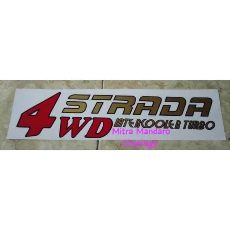 Jual striping body stiker mobil STRADA 4WD INTERCOOLER TURBO | Shopee ...