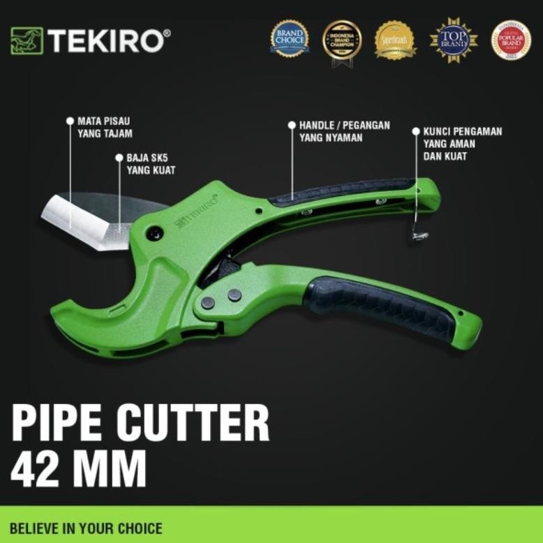Jual TEKIRO tang potong PIPA PVC 42MM pipe cutter pemotong pipa 42 mm ...