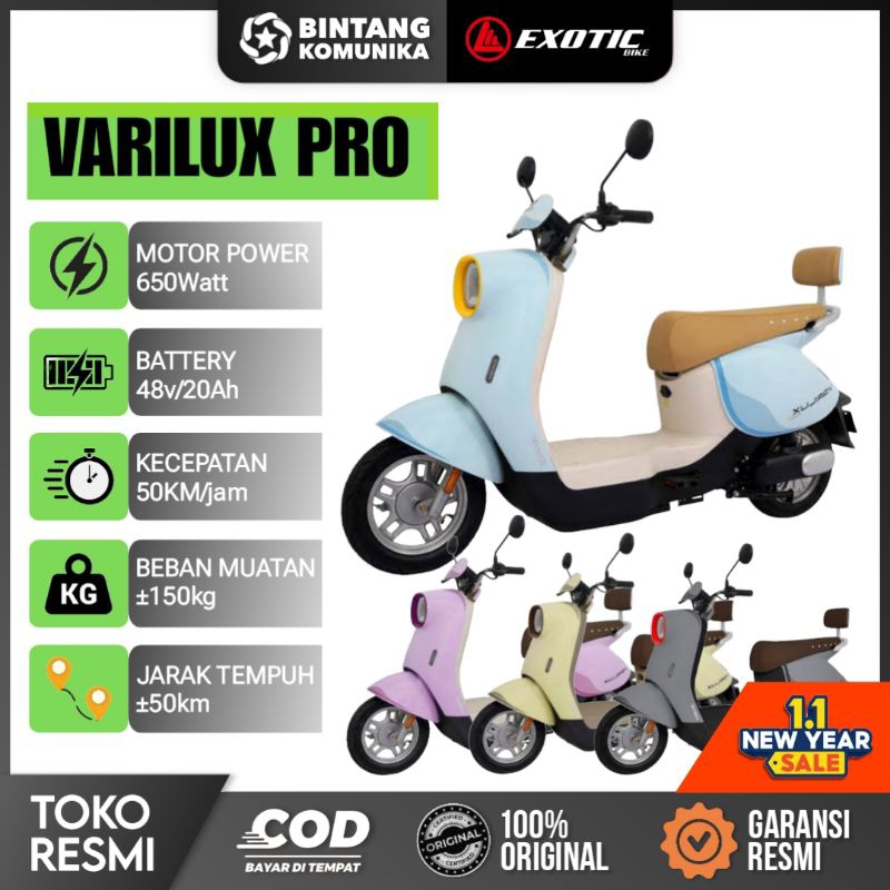 Jual [TERBATAS] READY STOK!! Sepeda Listrik Exotic Varilux Pro 650watt ...