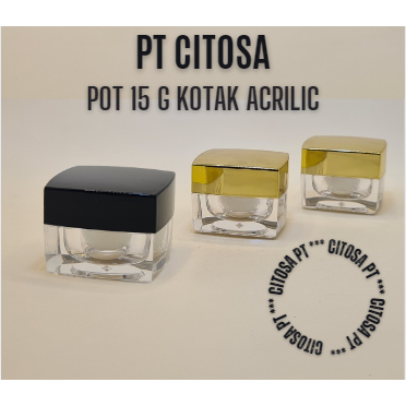 Jual Pot Cream 15 Gr Kotak / Pot Acrilic / Pot Cream Acrilic / Pot ...