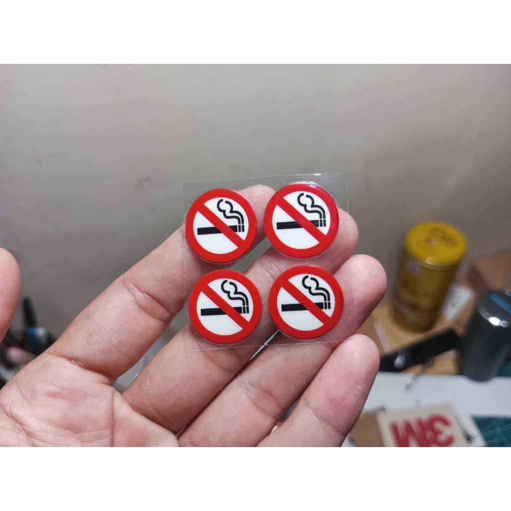 Jual Sticker DTF UV Dilarang Merokok No Smoking Mobil | Shopee Indonesia