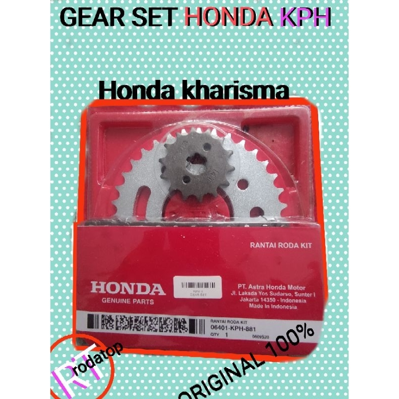 Jual GEAR SET+RANTAI HONDA KARISMA( KODE:KPH)ORIGINAL | Shopee Indonesia
