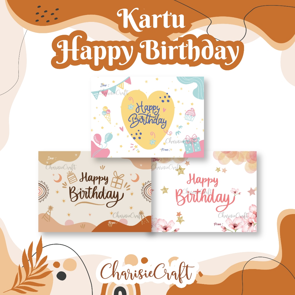 Jual Kartu ucapan selamat ulang tahun / Happy birthday card / Greeting card / Gift card / kartu ...