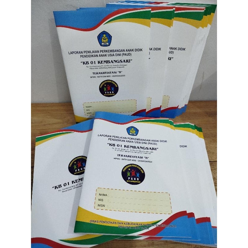Jual RAPORT PAUD TK MNIM ORDER 20 BUKU ISI 36 HALAMAN UNTUK PAUD NAIK ...
