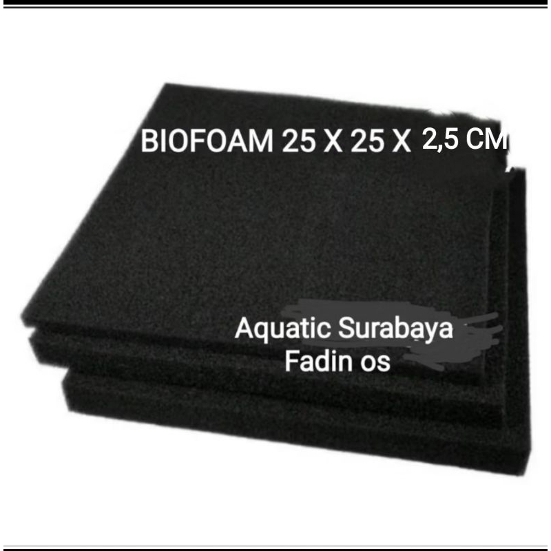 Jual Biofil Bio filter Biofoam bio sponge busa filter hitam 25x25x2,5 ...