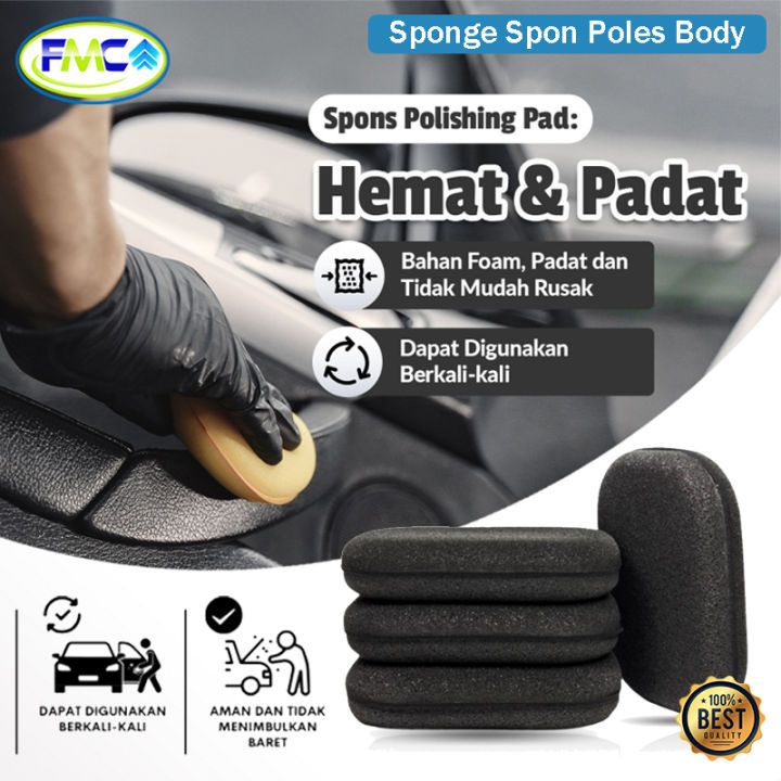 Jual APPLICATOR PAD HITAM 10CM / BUSA PAD POLES DETAILING | Shopee ...
