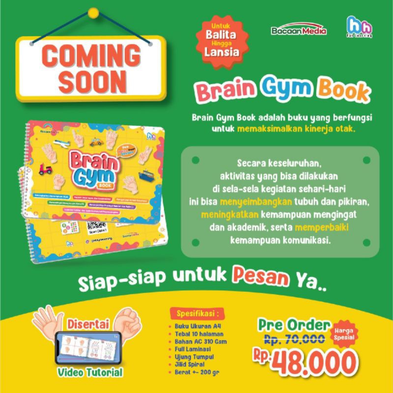 Jual Brain Gym Boo ,Buku Memperkuat Ingatan untuk Balita hingga Lansia ...