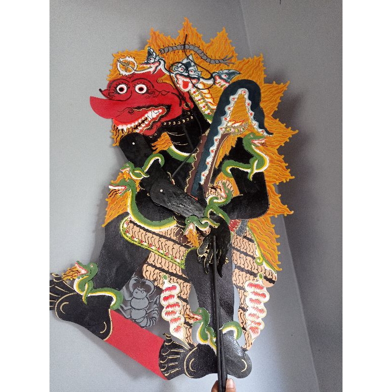 Jual Wayang kulit asli Indonesia tokkh Buto Amral/BUTO RAMBUT GENI ...