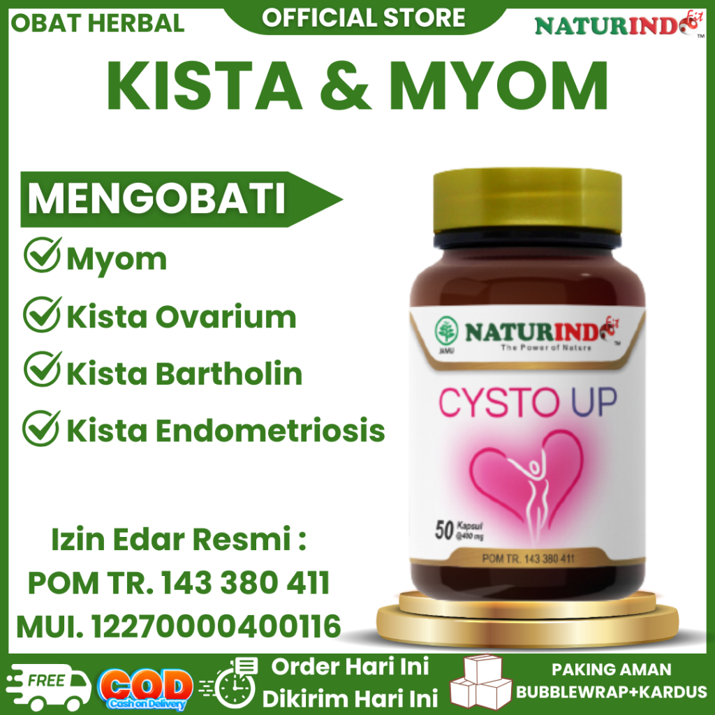 Jual CYSTO UP Obat Kista Myom Herbal Ampuh Ovarium Endometriosis ...