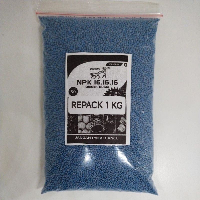 Jual Pupuk NPK 16-16-16 Pak Tani Isi 1 KG Kemasan REPACK - Original 100% | Shopee Indonesia