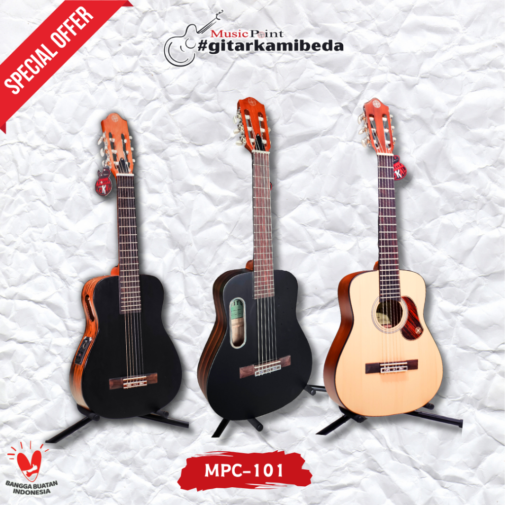 Jual Gitar Junior mini 3/4 clasic nylon akustik dan akustik elektrik Original Point MPC-101 ...