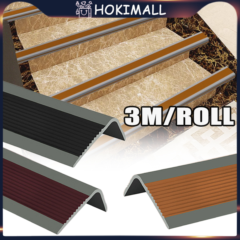 Jual 3 Meter Lis Tangga Pengaman Anti Selip Type L 5cm KARET Step ...