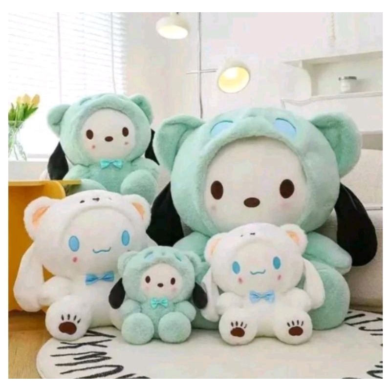 Jual Boneka Sanrio Hoodie Kuromi My Melody Hijau Cinnamoroll 25cm Full Dakron Berlabel SNI COD ...