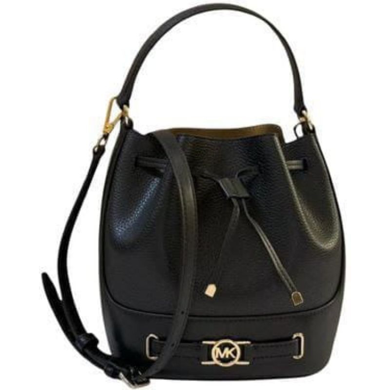Jual Mk Reed medium bucket bag messenger leather black m | Shopee Indonesia