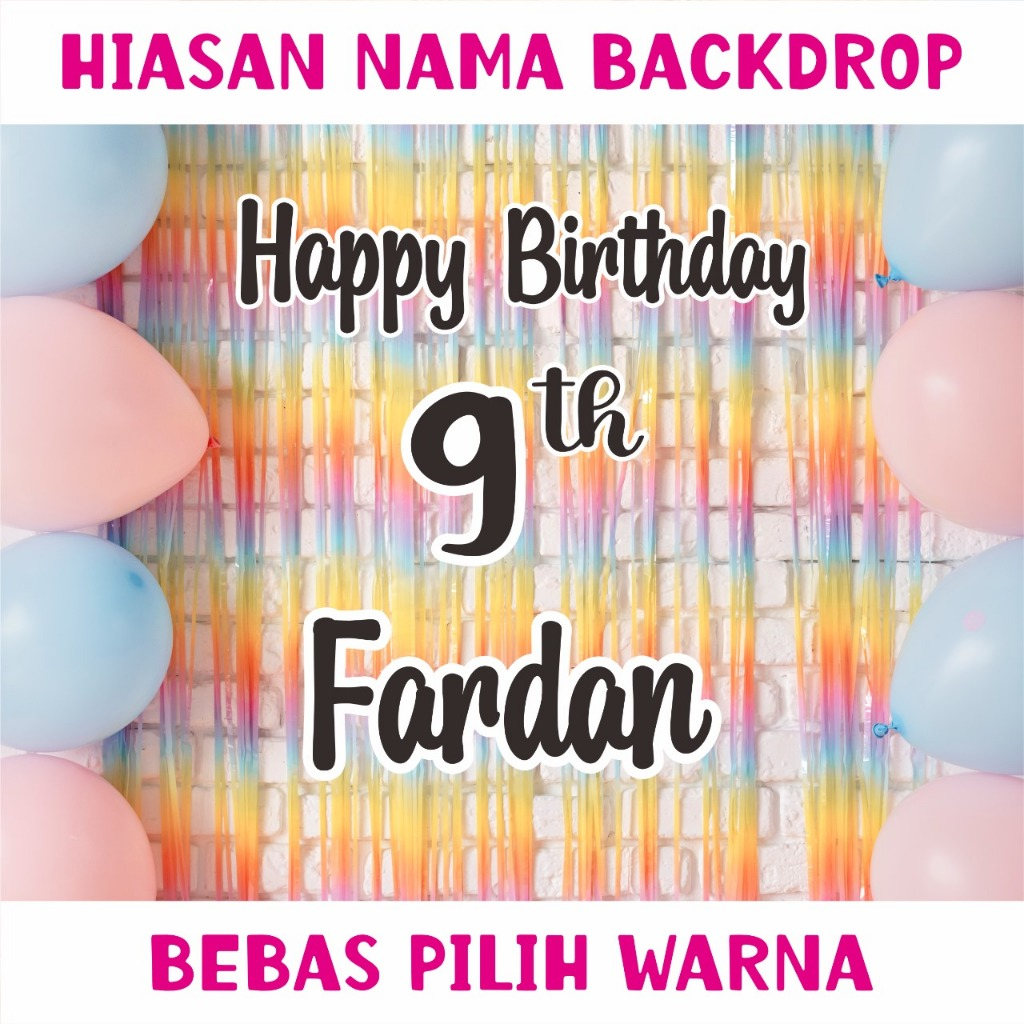 Jual Tulisan Nama Dekorasi Backdrop Ulang Tahun Lamaran Wedding Aqiqah ...