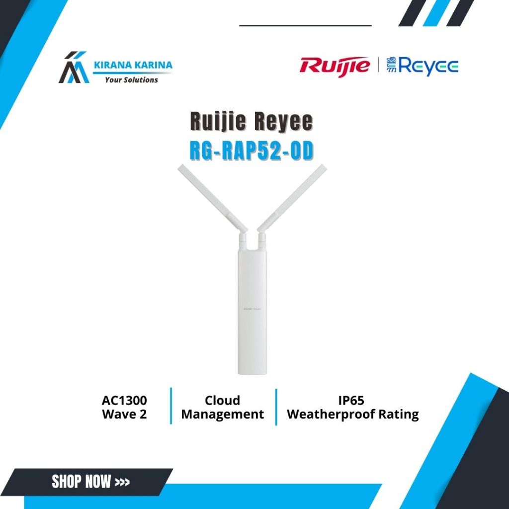 Jual RUIJIE RG-RAP52-OD Reyee Wi-Fi 5 AC1300 Dual-Band Outdoor Access Point RAP52-OD | Shopee ...