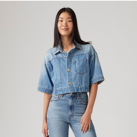 Jual Levi's® Le Cny Crop Ss Shirt L Bright (002UF-0000) | Shopee Indonesia