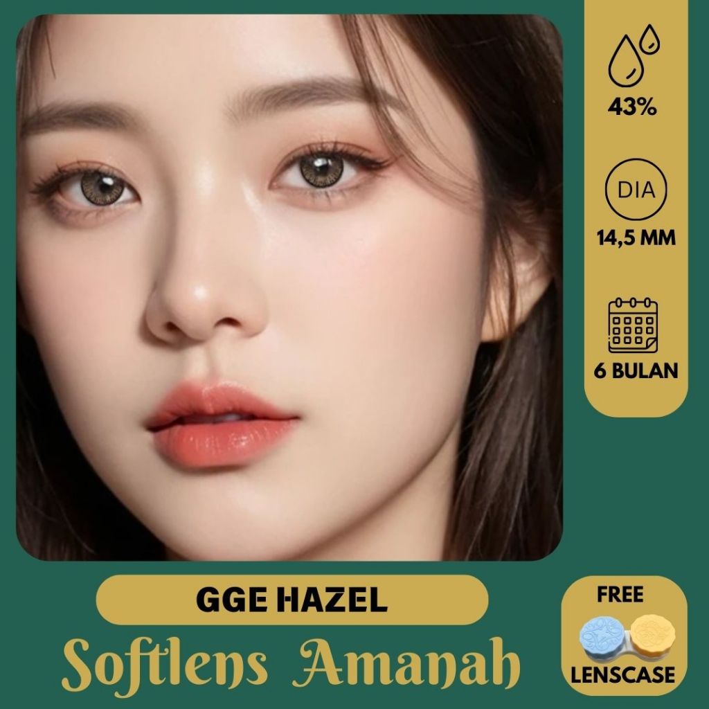 Jual Softlens GGE HAZEL 14,5MM / Softlens Amanah / Softlen / Soflen ...