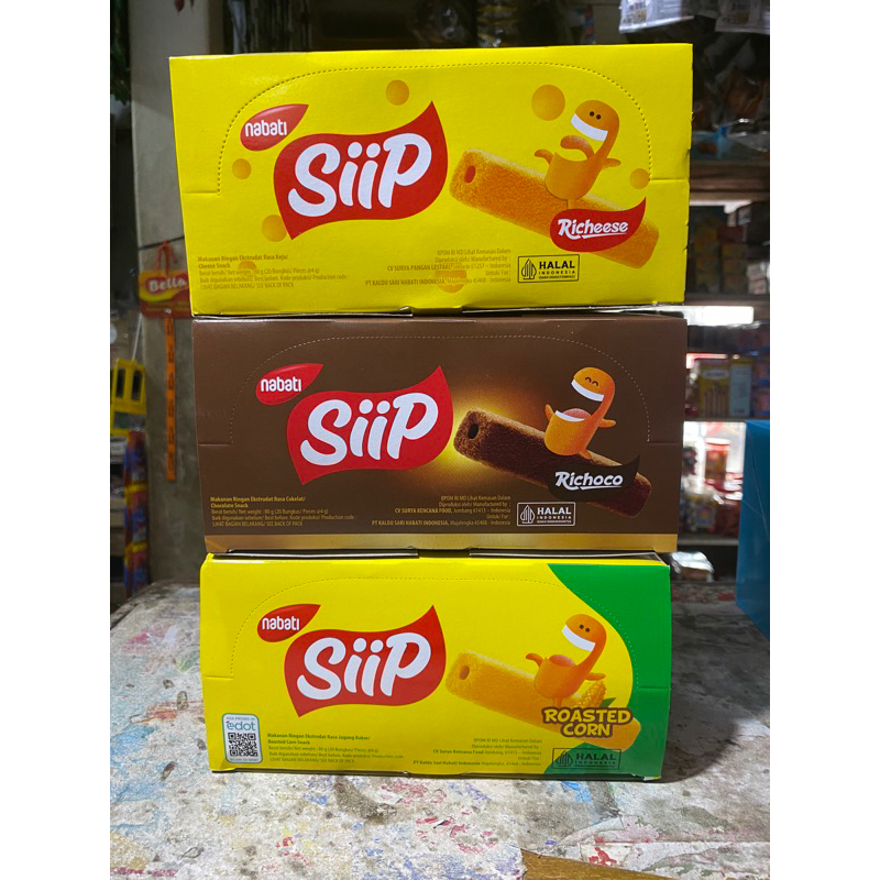 Jual SNACK NABATI SIIP KEJU/COKLAT/JAGUNG ISI 20 x 4gr | Shopee Indonesia