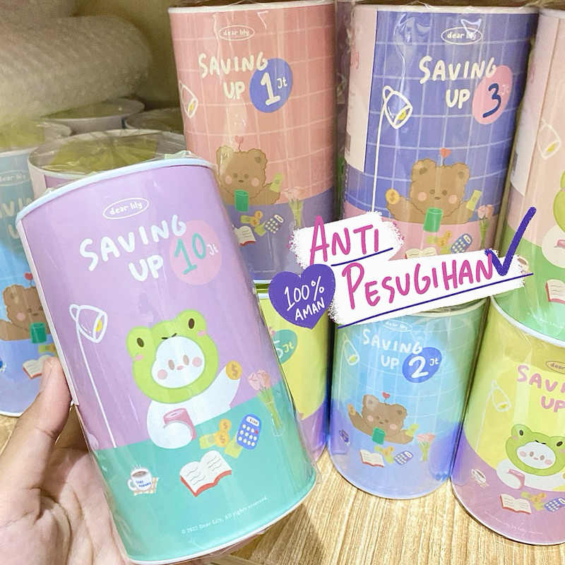 Jual Dear Lily Celengan Target Buka Tutup Aestetik Lucu / Korean ...