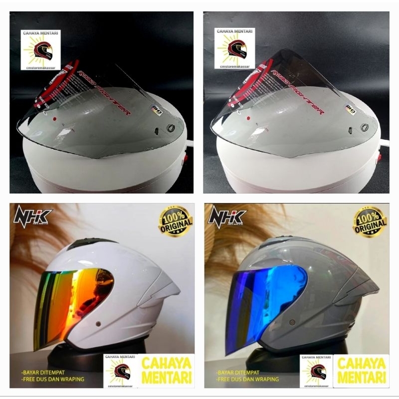 Jual Kaca Helm NHK N1 Elite / N1 Max Original NHK Flat Visor Iridium ...