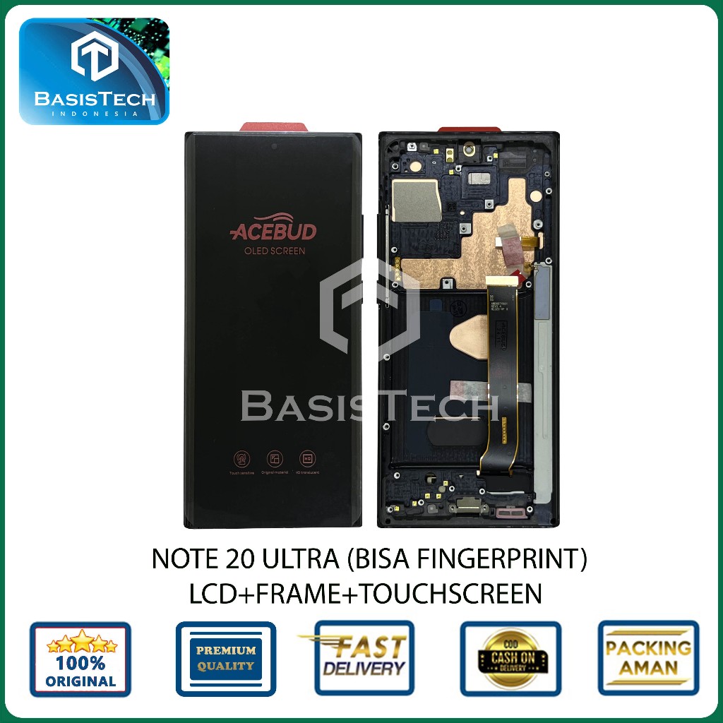 Jual LCD SAMSUNG NOTE 20 ULTRA - N985 +FRAME - BISA FINGERPRINT - OLED ...