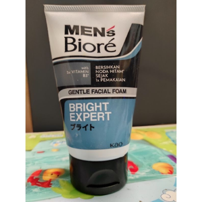 Jual MENs Biore Gentle Facial Foam Brigh Expert 100g | Shopee Indonesia