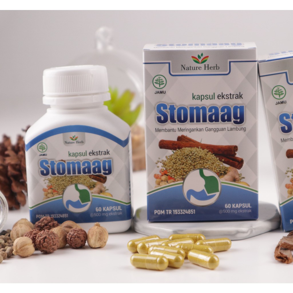 Jual Kapsul Ekstrak STOMAAG obat maag kronis ampuh herbal asam lambung ...