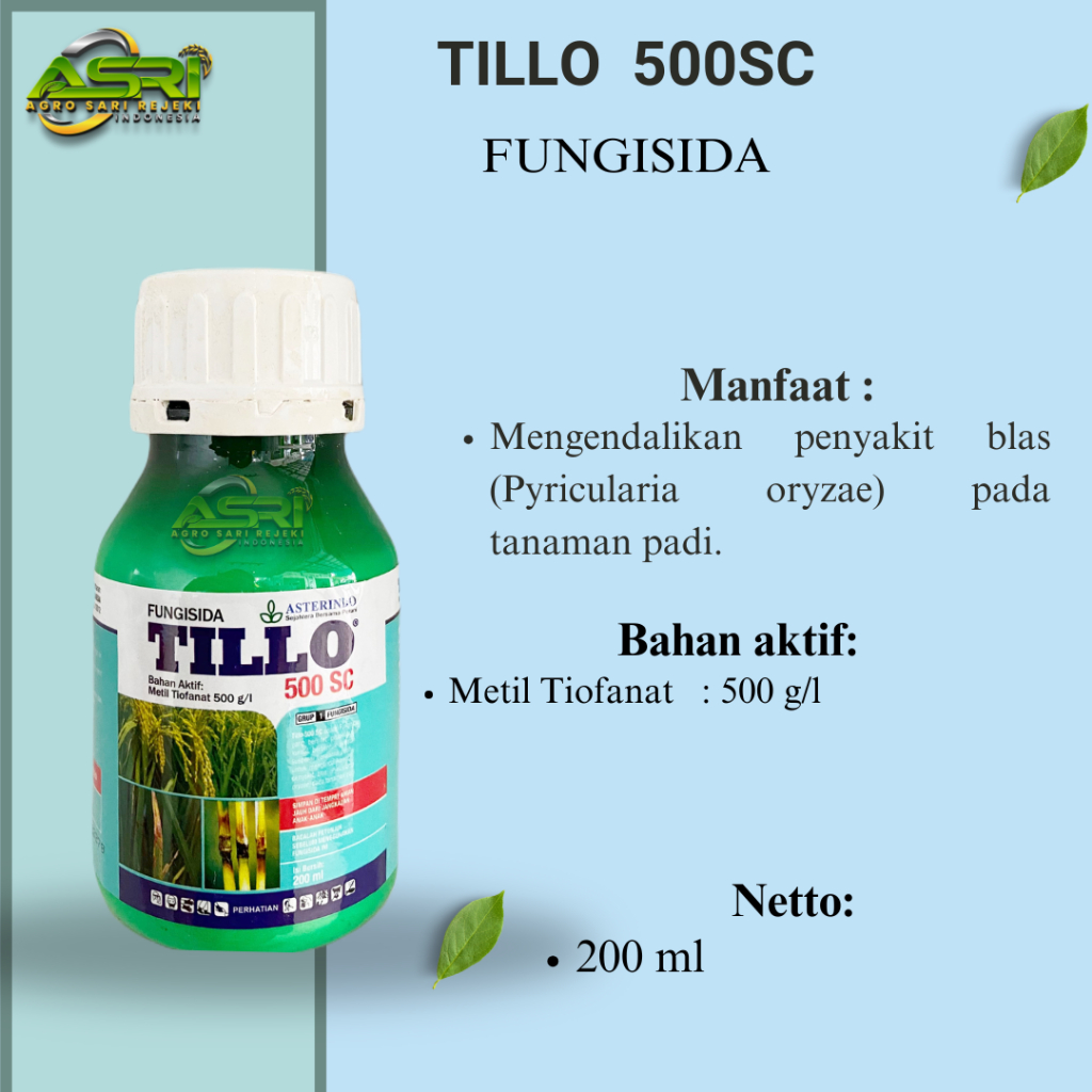 Jual TILLO 500SC 200ml FUNGISIDA Pengendali Blas Pada Tanaman padi ...