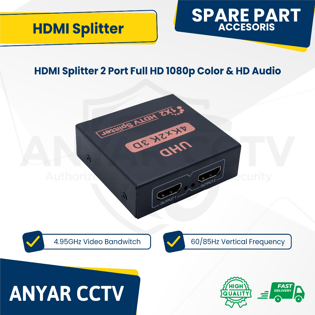 Jual HDMI SPLITTER / SPLITTER HDMI 2 Port ( 1 HDMI Input, 2 HDMI ...