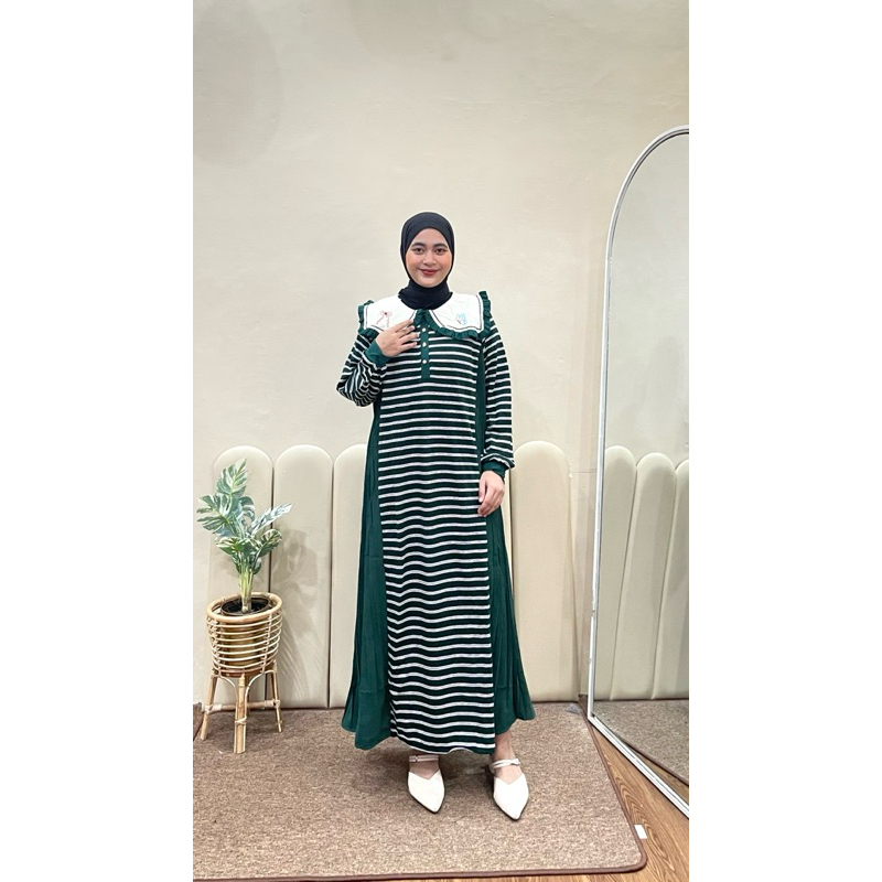Jual MIDI DRESS KNIT SALUR WANITA || BISA COD | Shopee Indonesia