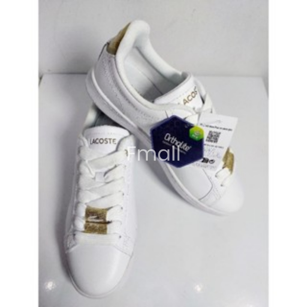 Jual LCT13 | 39P | SEPATU LACOSTE ORIGINAL | WARNA WHITE/GOLD | BAHAN ...