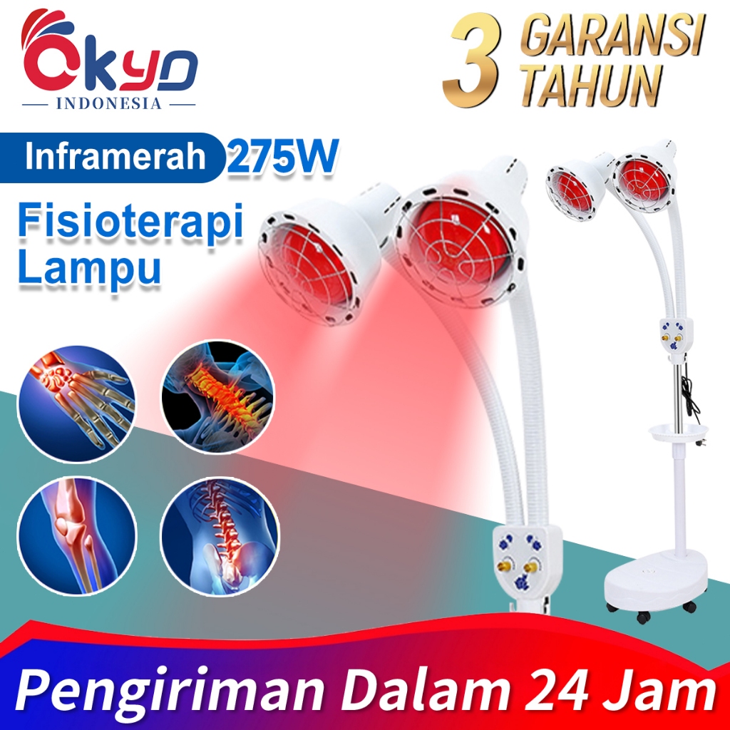 Jual ⭐GARANSI 1 TAHUN⭐Lampu Terapi Fisioterapi Infrared 275W berdiri ...