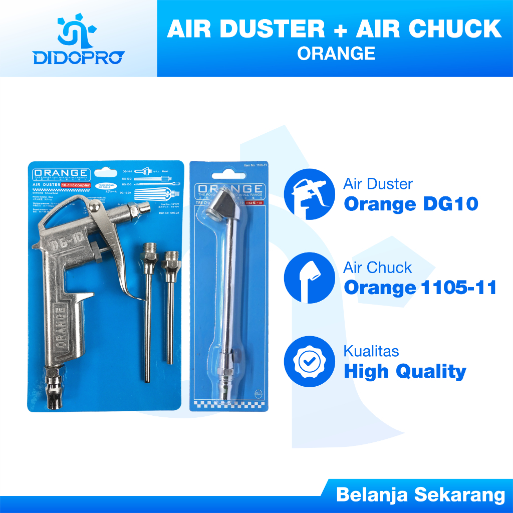 Jual Air chuck-Air duster/pengisian angin-semprot angin ORANGE | Shopee Indonesia