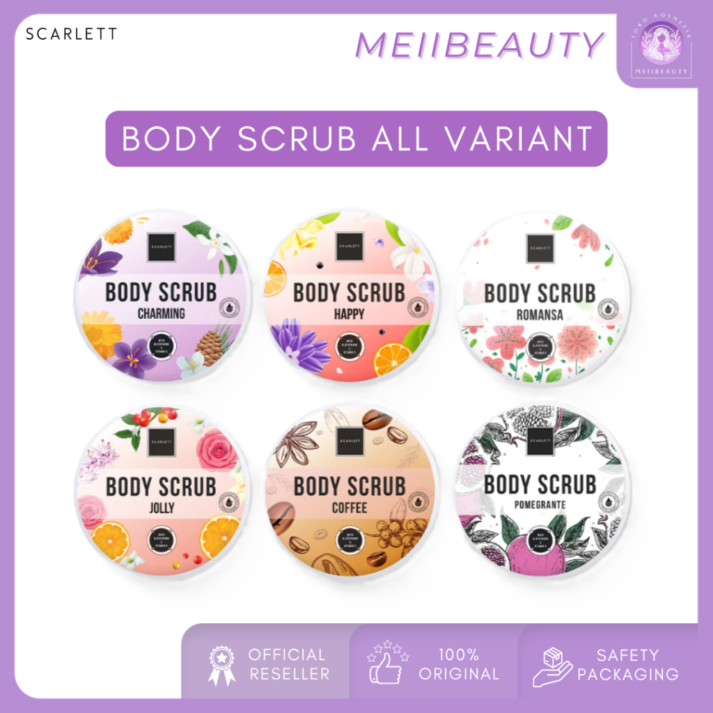 Jual Scarlett Whitening Body Scrub (Happy, Jolly, Charming, Romansa ...