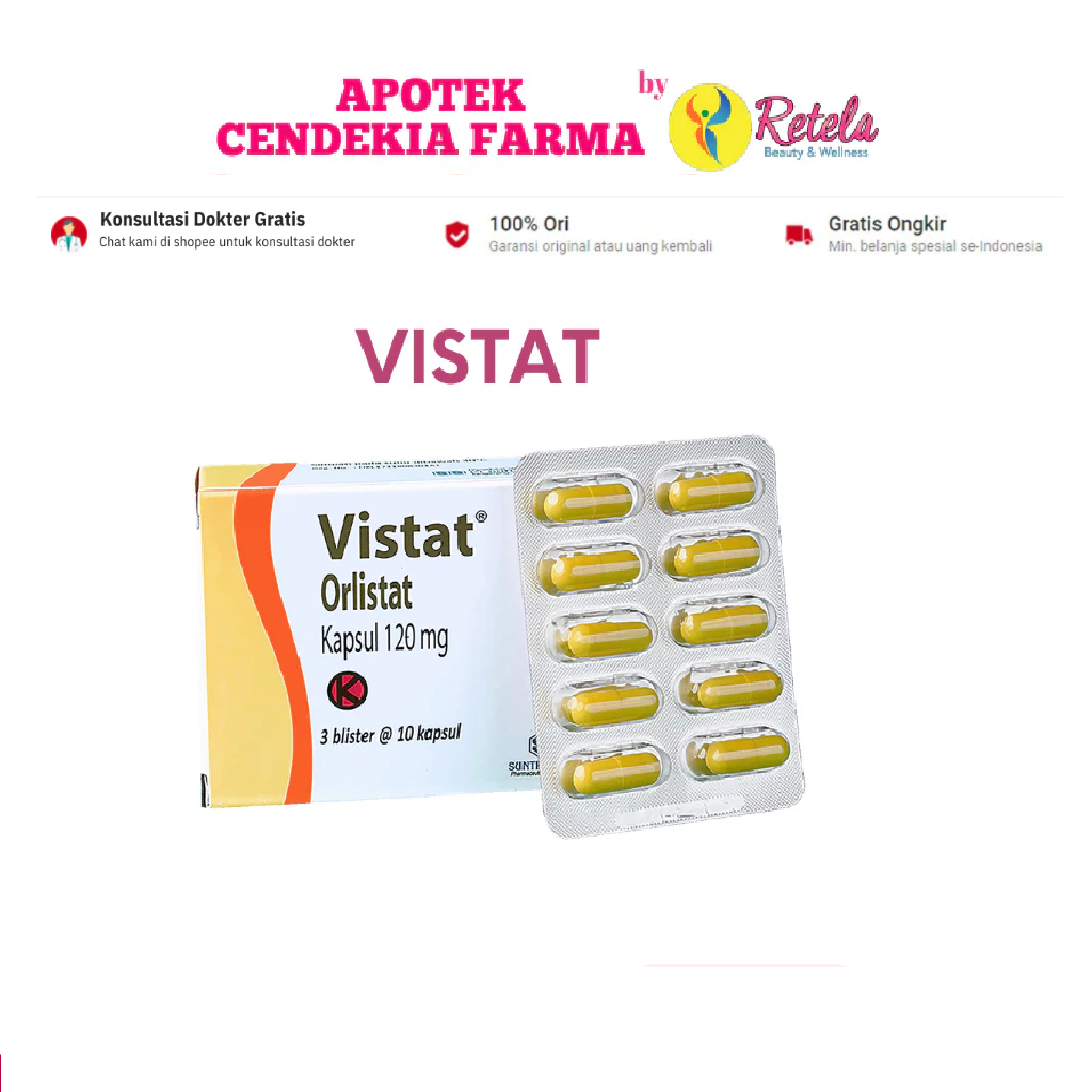 Jual Vistat 120mg - 1 STRIP 10 kapsul (N) | Shopee Indonesia