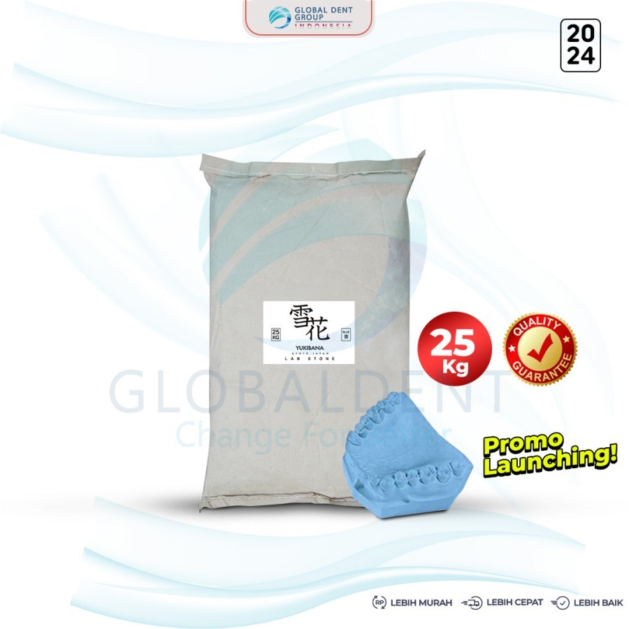 Jual YUKIBANA Dental Stone Type 4 & Lab Stone Type 3 25Kg Blue/Yellow ...