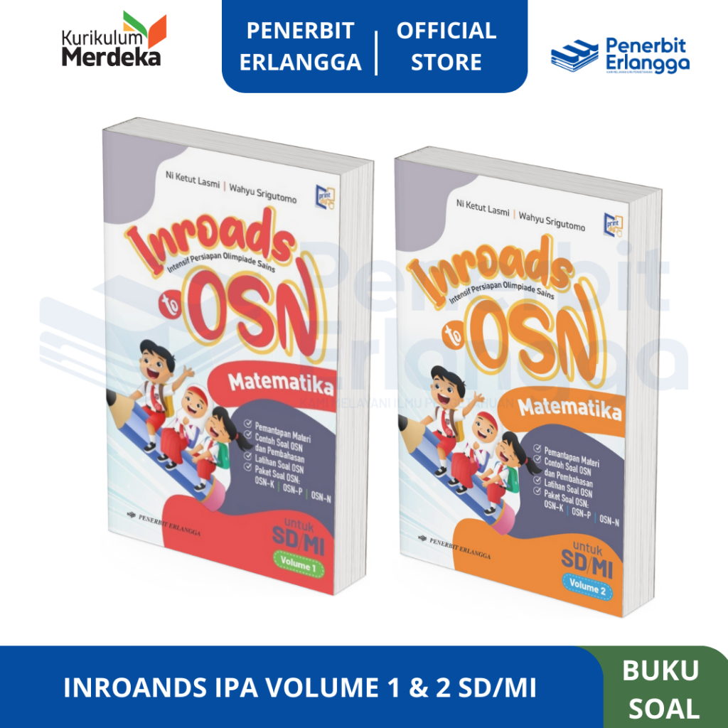 Jual [Erlangga Official] Buku Persiapan Olimpiade Sains: Inroads To Osn Matematia Sd/Mi Vol 1 ...