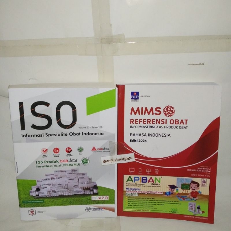 Jual PAKET 2 BUKU FARMASI MIMS REFERENSI OBAT INFORMASI RINGKAS PRODUK ...