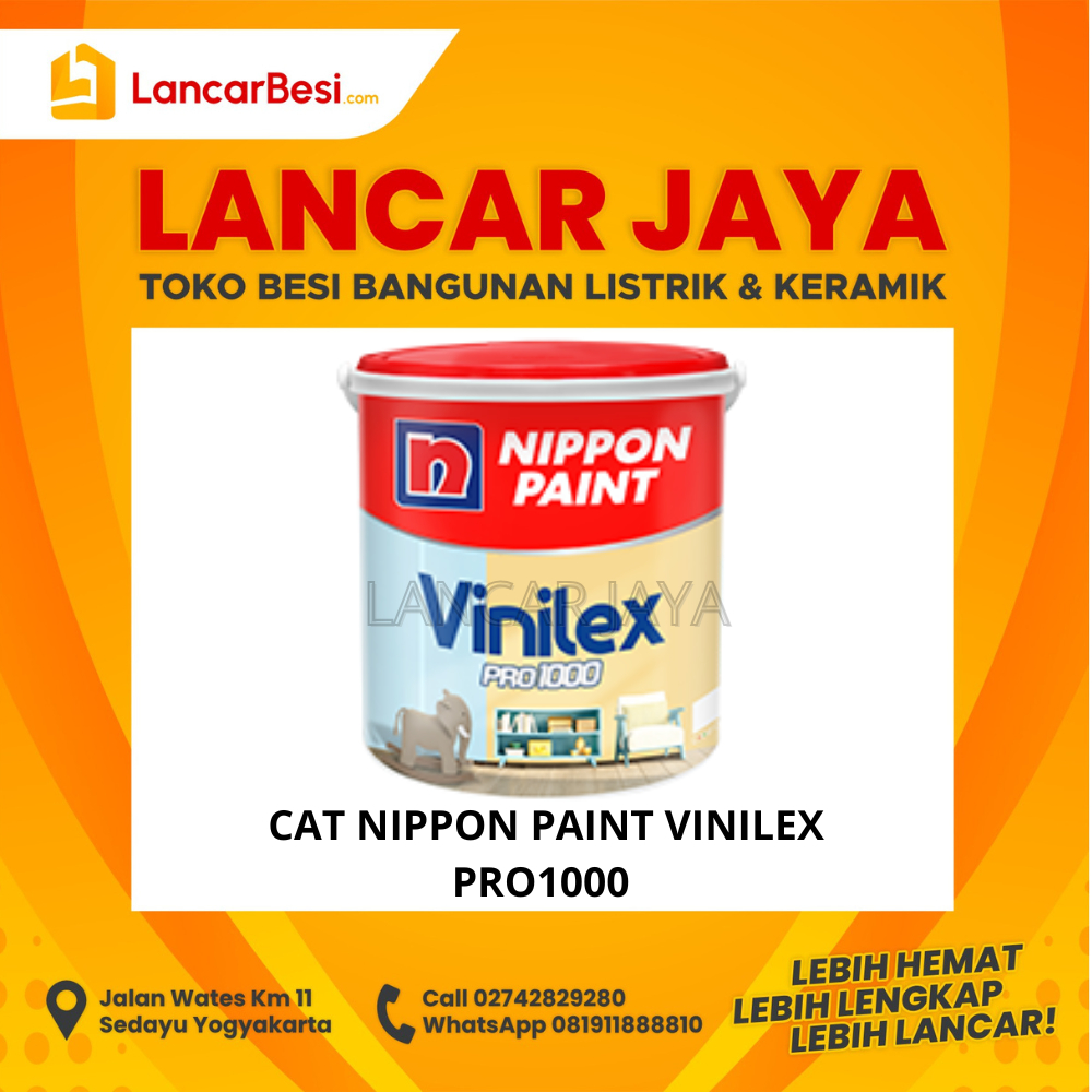 Jual Cat Tembok Nippon Paint Vinilex Pro 1000 Warna Tavern Buff 20kg ...