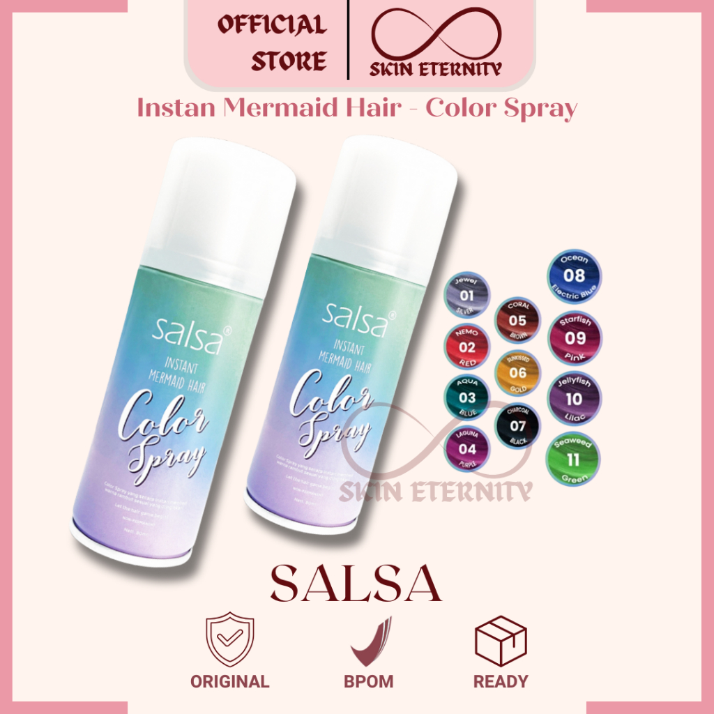 Jual SALSA Instant Mermaid Hair Color Spray - Semir Rambut Temporary ...