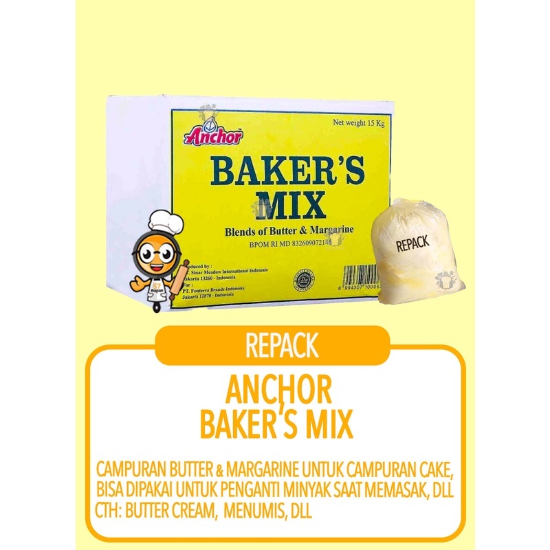 Jual MARGARINE ANCHOR BAKER MIX REPACK (1KG) | Shopee Indonesia