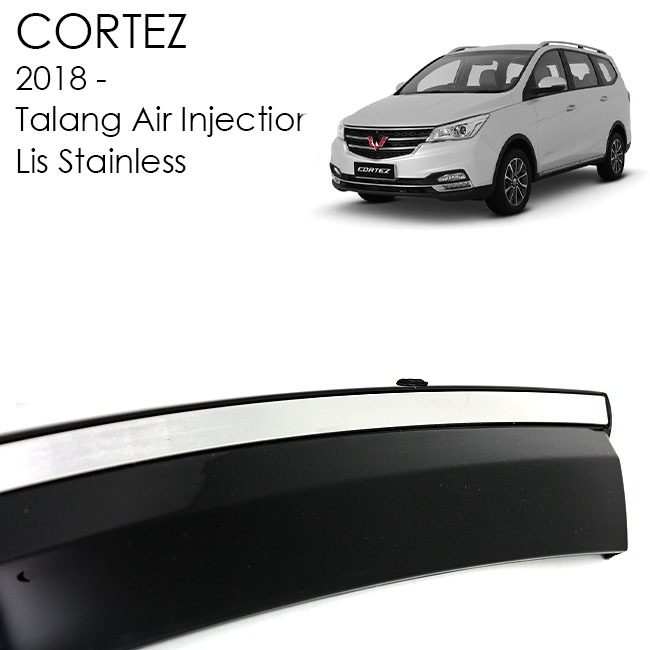 Jual Talang Air Wuling CORTEZ 2018 - Lis Stainless INJECTION | Shopee Indonesia