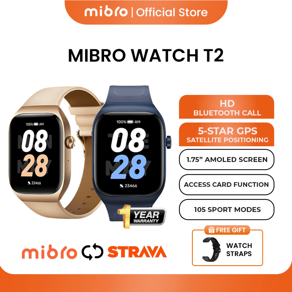 Jual Mibro Official T2 Jam Tangan 1.75 AMOLED Bluetooth Call GPS Sport ...
