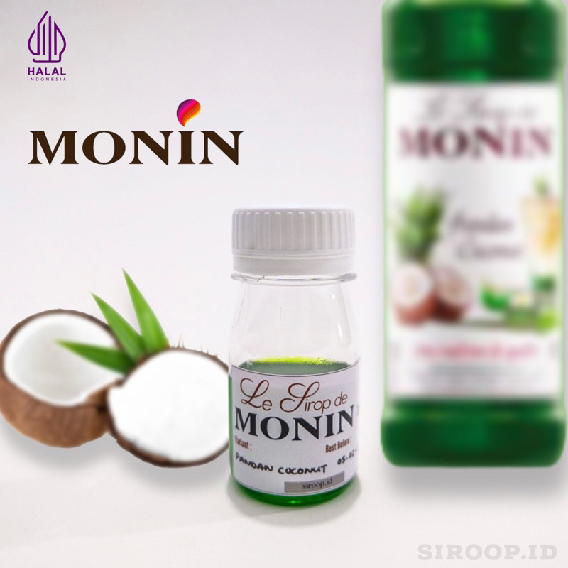 Jual Monin Pandan Coconut Syrup Flavour Repack (30ml,75ml,100ml ...